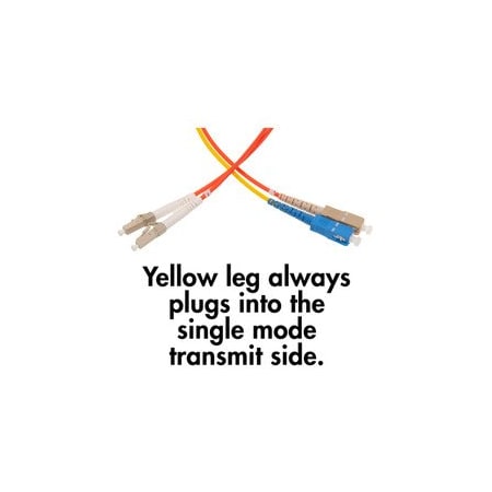 Swe-Tech 3C Mode Conditioning Cable SC / LC, OM2 Multimode, 50/125, 2 meter FWTSCLC-12002 | Zoro